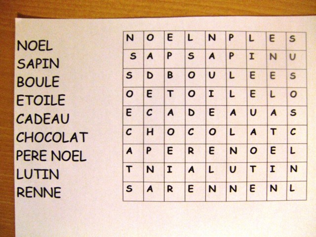exercices sur le theme noel